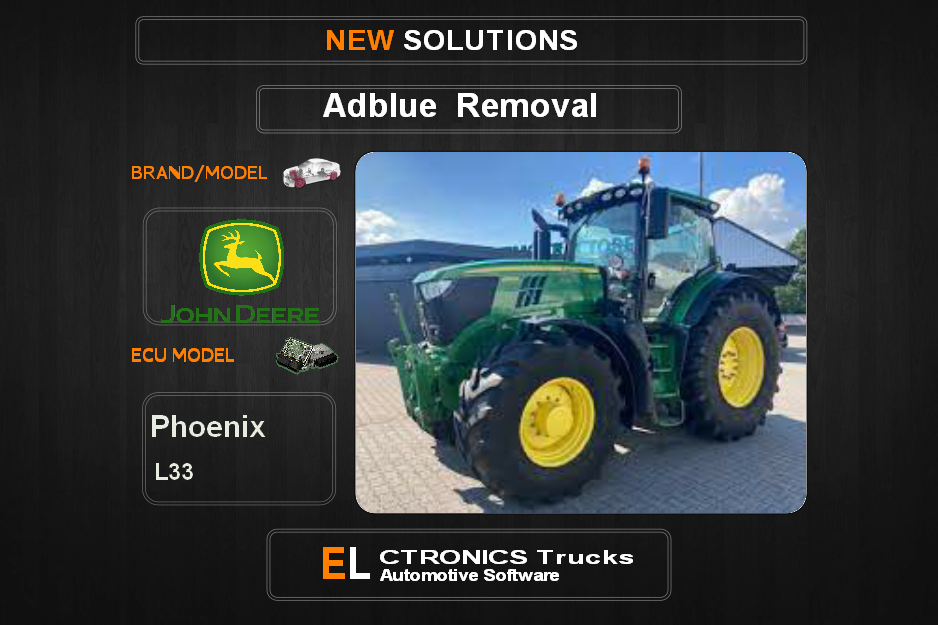 AdBlue OFF John-Deere Phoenix L33 Electronics Trucks Software