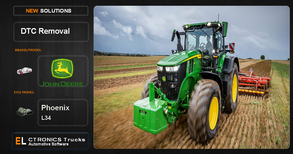 DTC OFF John-Deere Phoenix L34 Electronics Trucks software
