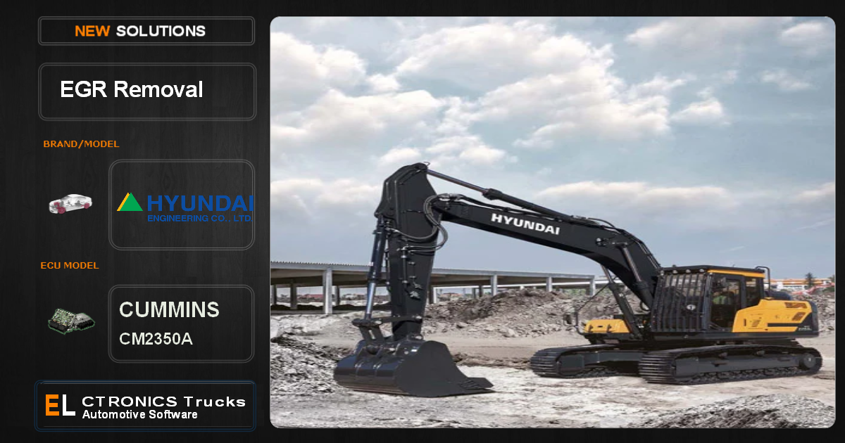 EGR Off Hyundai Cummins CM2350A Electronics Trucks Software