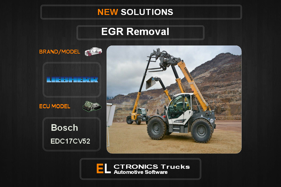 EGR Off Liebherr Bosch EDC17CV52 Electronics Trucks Software