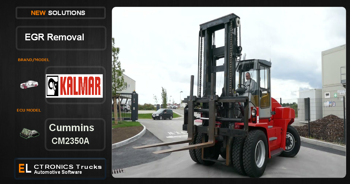 EGR Off Kalmar Cummins CM2350A Electronics Trucks Software