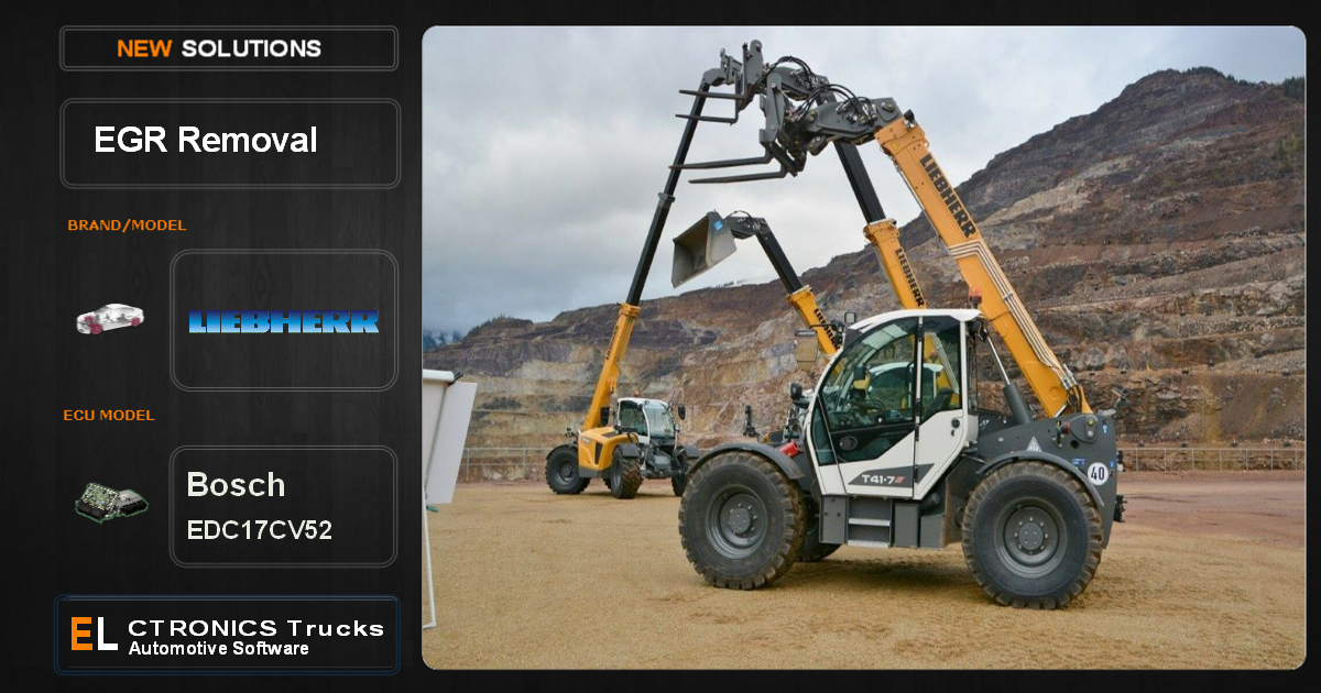 EGR Off Liebherr Bosch EDC17CV52 Electronics Trucks Software