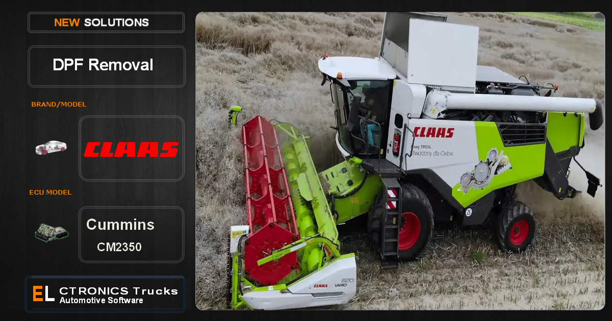 DPF Off Claas Cummins CM2350 Electronics Trucks Software