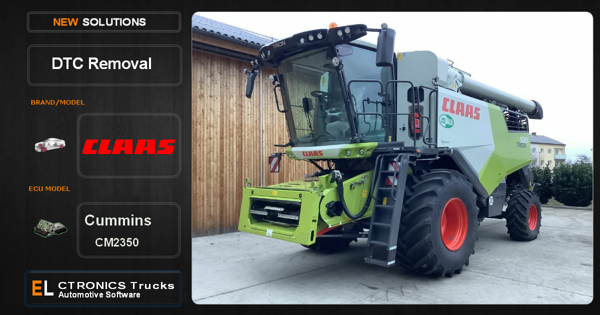 DTC OFF Claas Cummins CM2350 Electronics Trucks software
